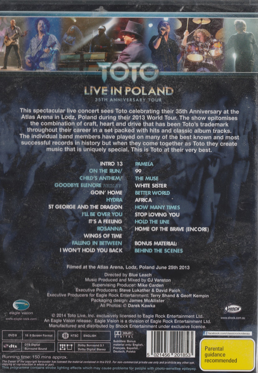 TOTO - 35TH ANNIVERSARY TOUR LIVE IN POLAND – Red Edge Records