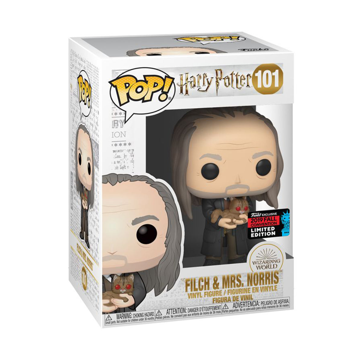 HARRY POTTER - FILCH & MRS NORRIS YULE POP! NY19 RS – Red Edge Records