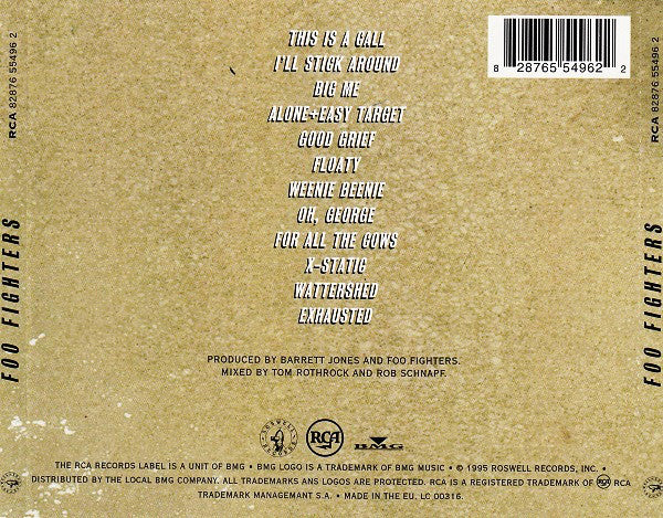 FOO FIGHTERS - FOO FIGHTERS – Red Edge Records